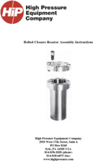 Bolted Closure Reactors | High Pressure Company